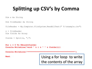 Splitting up text | PPTX
