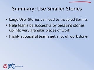 Splitting user stories | PPTX