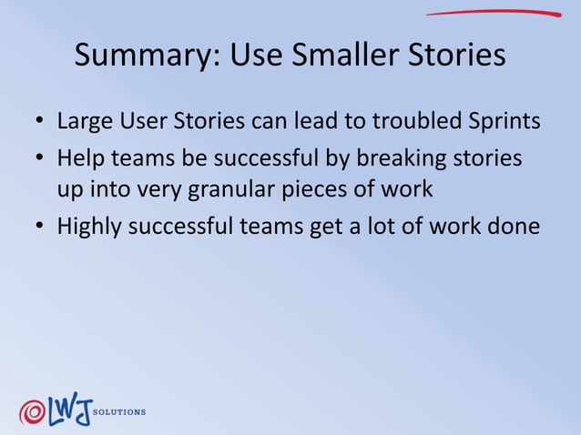 Splitting user stories | PPTX
