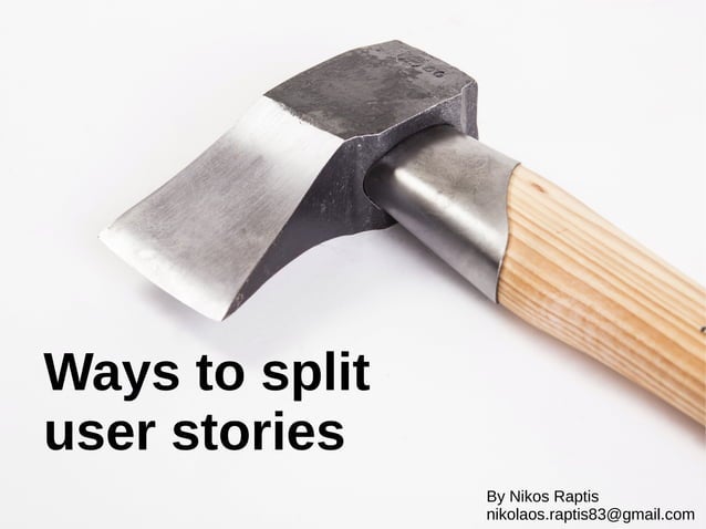 Ways to split user stories | PPT