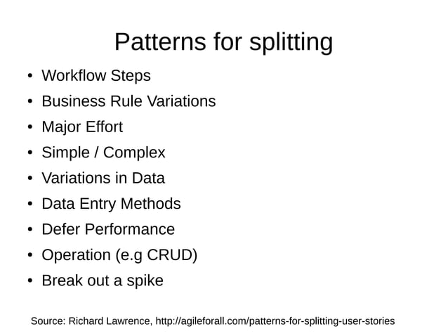 Ways to split user stories | ODP