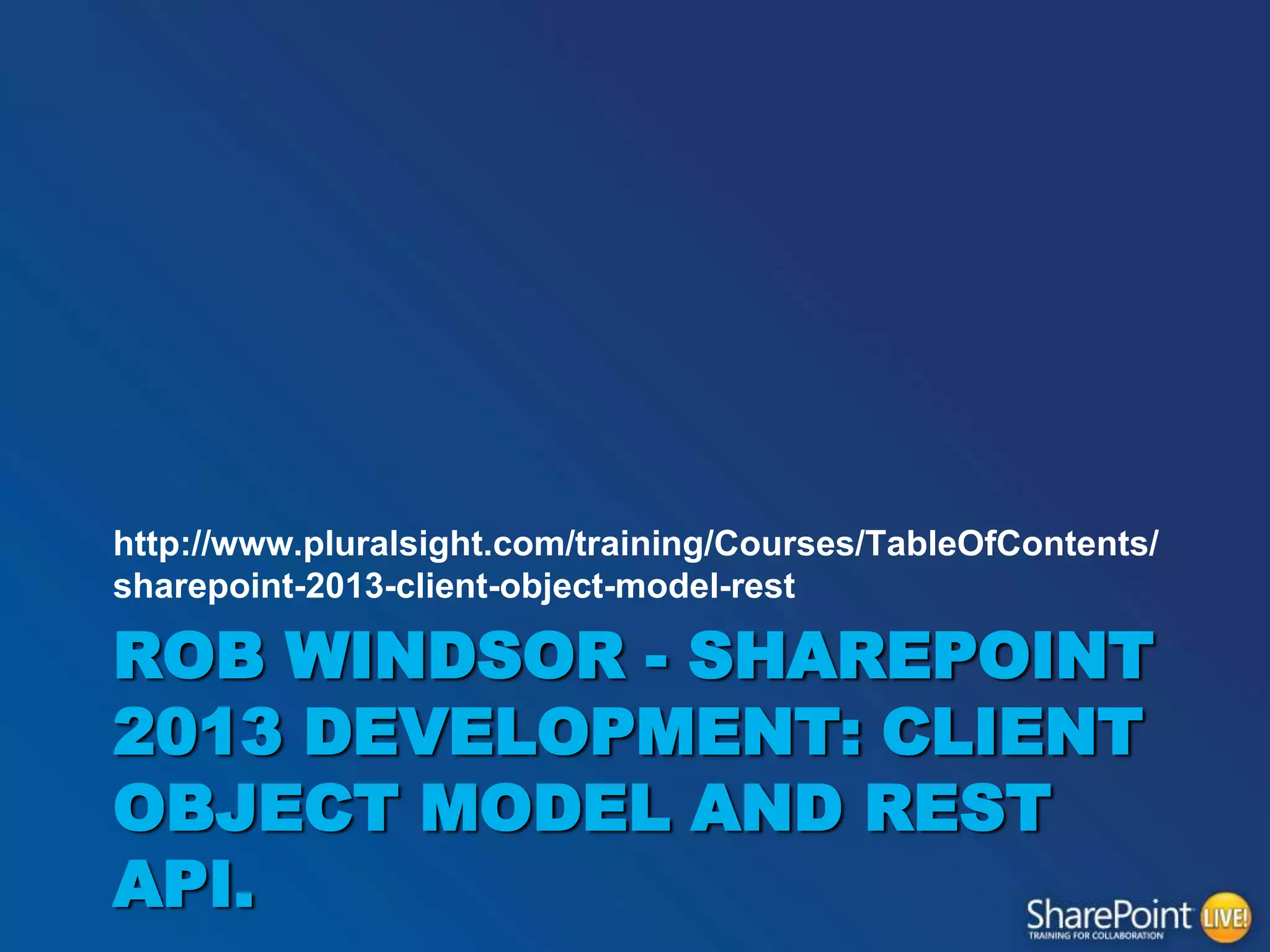 SharePoint REST vs CSOM | PPT