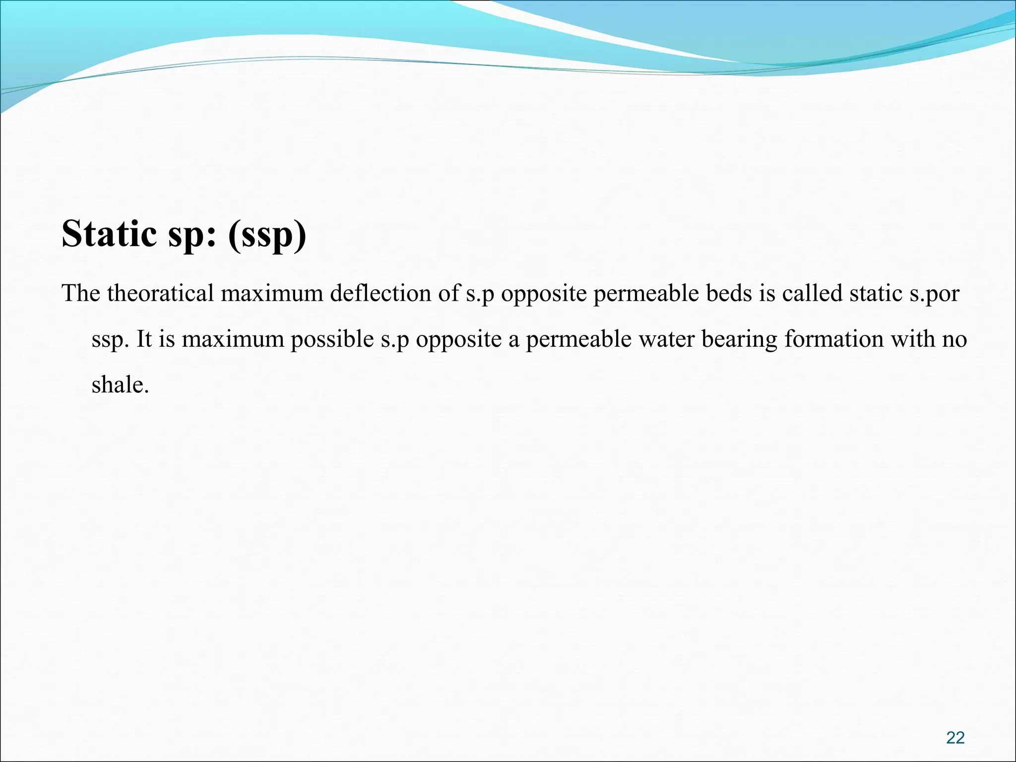 Spontaneous (SP) log | PPT
