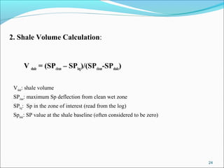 Spontaneous (SP) log | PPT