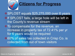 Splost- Citizens for Progress | PPT