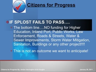 Splost- Citizens for Progress | PPT