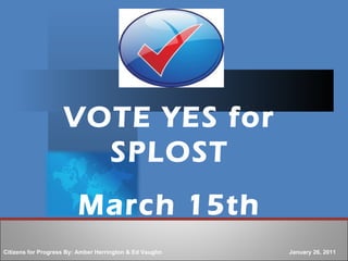 Splost- Citizens for Progress | PPT