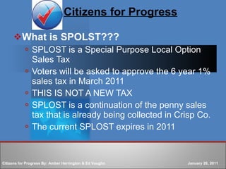 Splost- Citizens for Progress | PPT