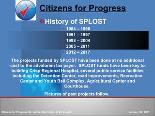 Splost- Citizens for Progress | PPT