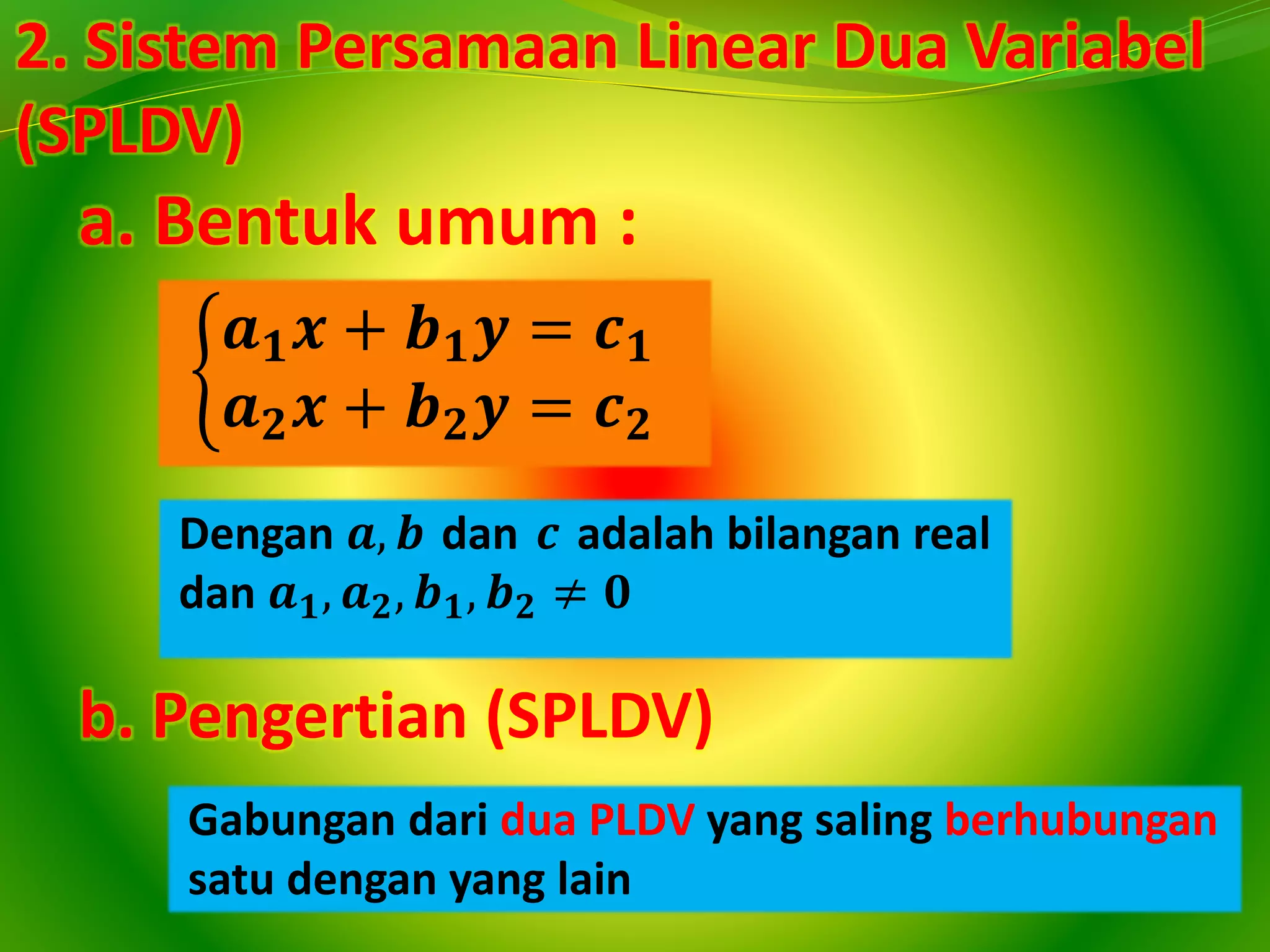 Sistem Persamaan Linear Tiga variabel (SPLTV) | PPTX