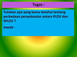 Sistem Persamaan Linear Tiga variabel (SPLTV) | PPTX