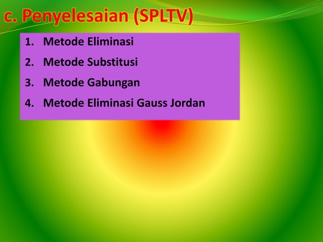 Sistem Persamaan Linear Tiga variabel (SPLTV) | PPTX