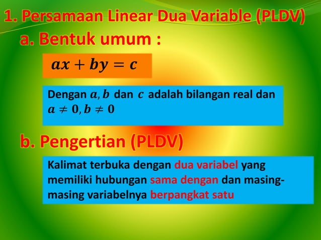 Sistem Persamaan Linear Tiga variabel (SPLTV) | PPTX