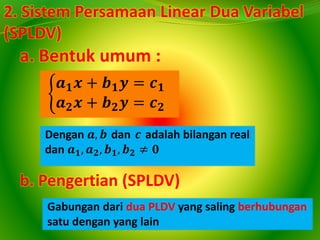 Sistem Persamaan Linear Tiga variabel (SPLTV) | PPTX