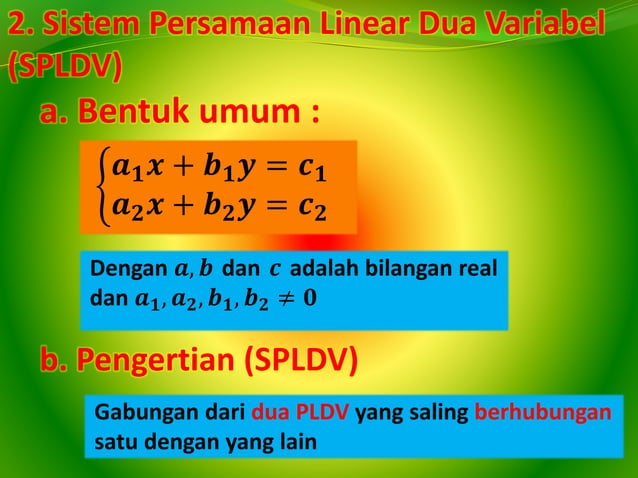 Sistem Persamaan Linear Tiga variabel (SPLTV) | PPTX
