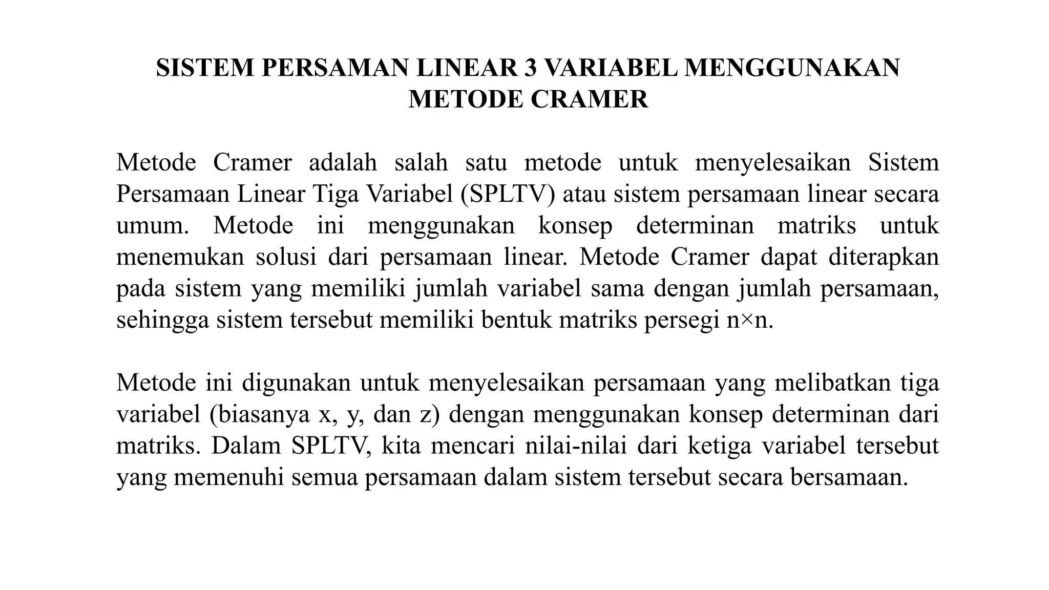 SPLTV metode Cramer aljabar linear .pptx