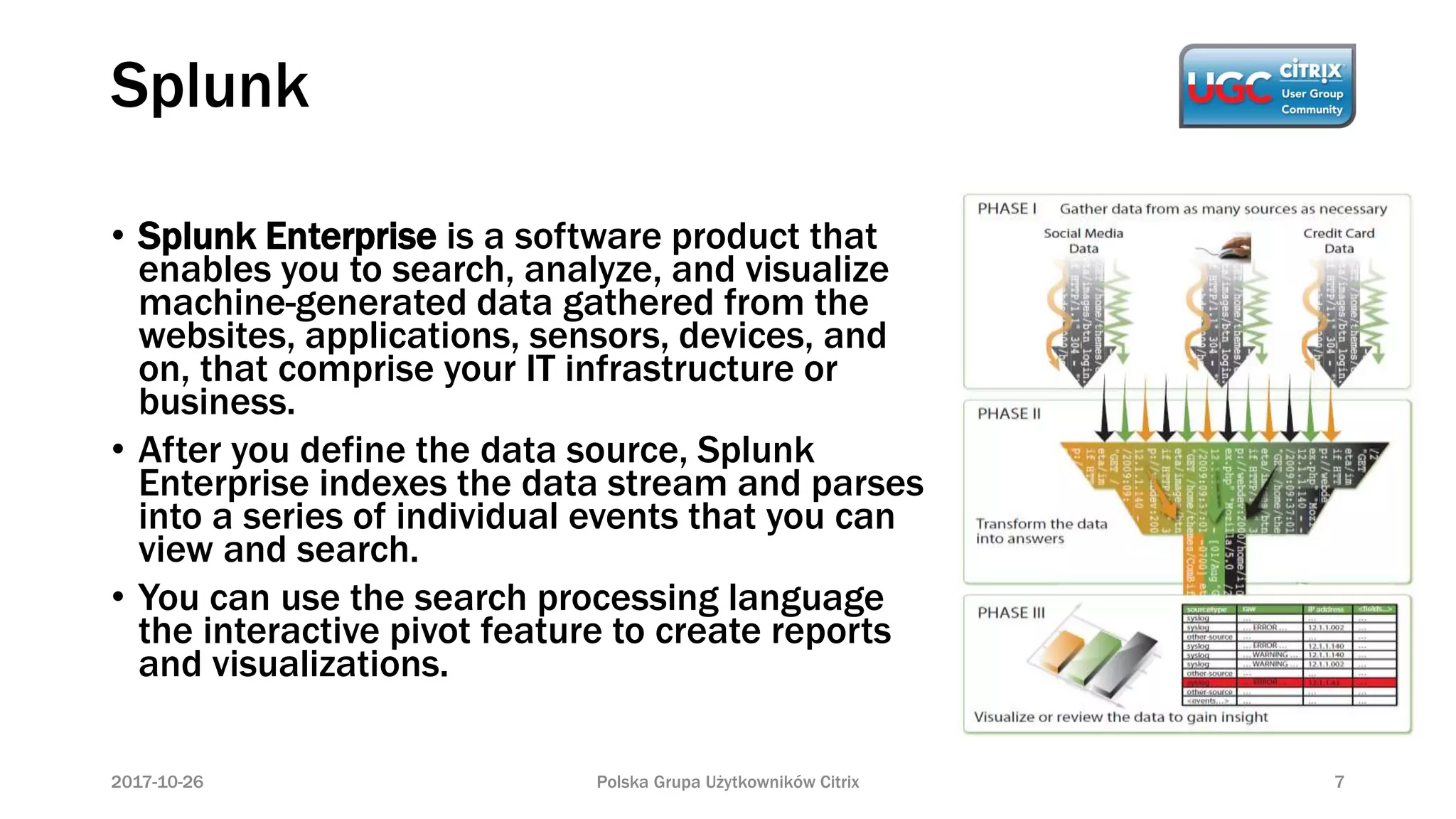 [PLCUG] Splunk - complete Citrix environment monitoring | PPTX