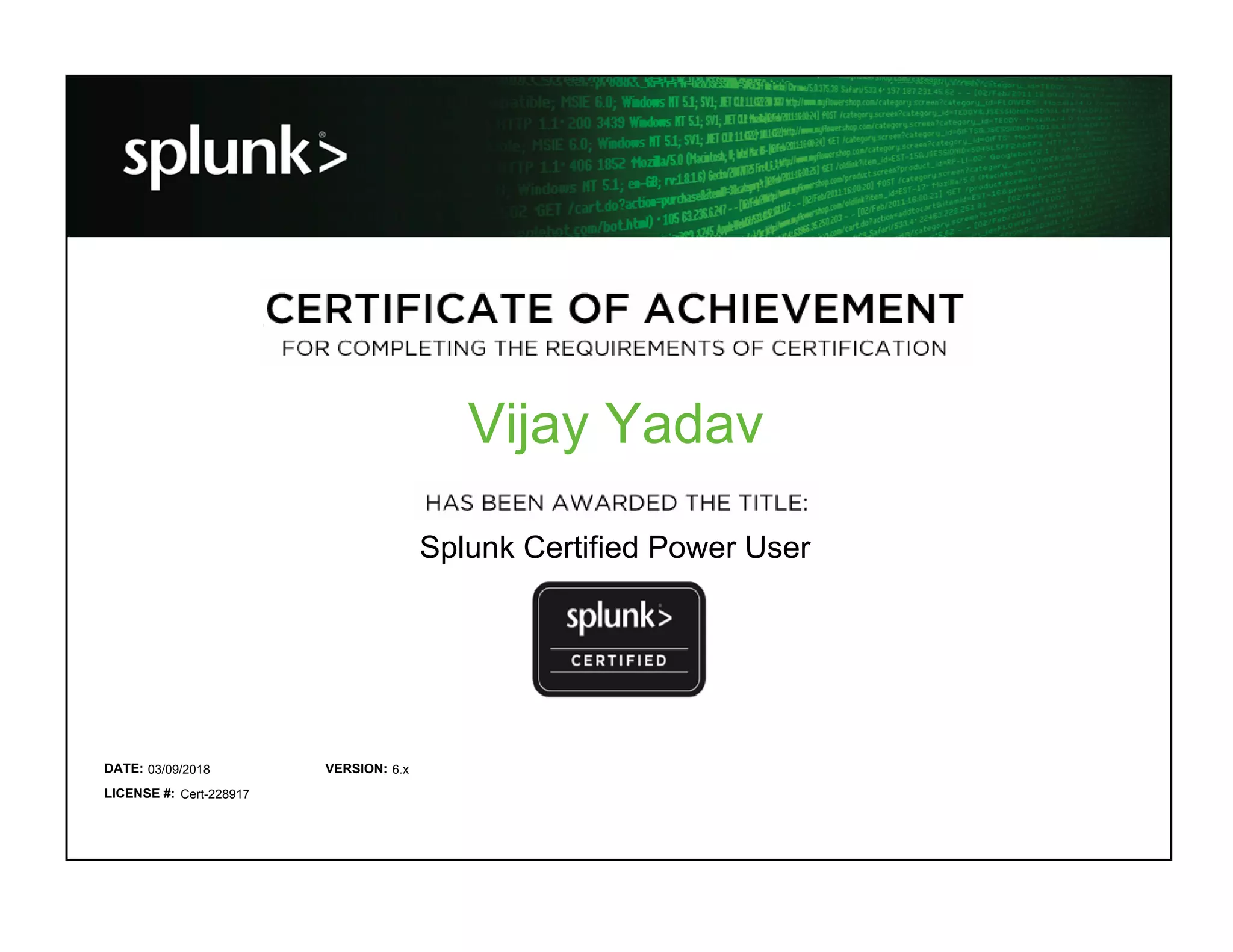 Splunk Certified Power User | PPT
