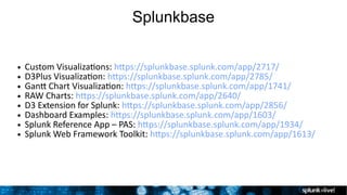 SplunkLive! Amsterdam 2015 - Web Framework & 3rd Party Visualization | PPT