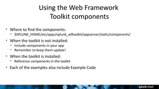 SplunkLive! Amsterdam 2015 - Web Framework & 3rd Party Visualization | PPT