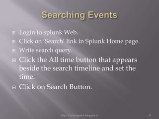 Getting started with Splunk | PPT