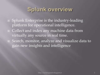 Getting started with Splunk | PPT