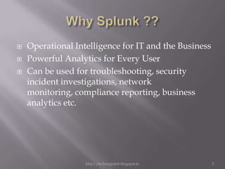 Getting started with Splunk | PPT