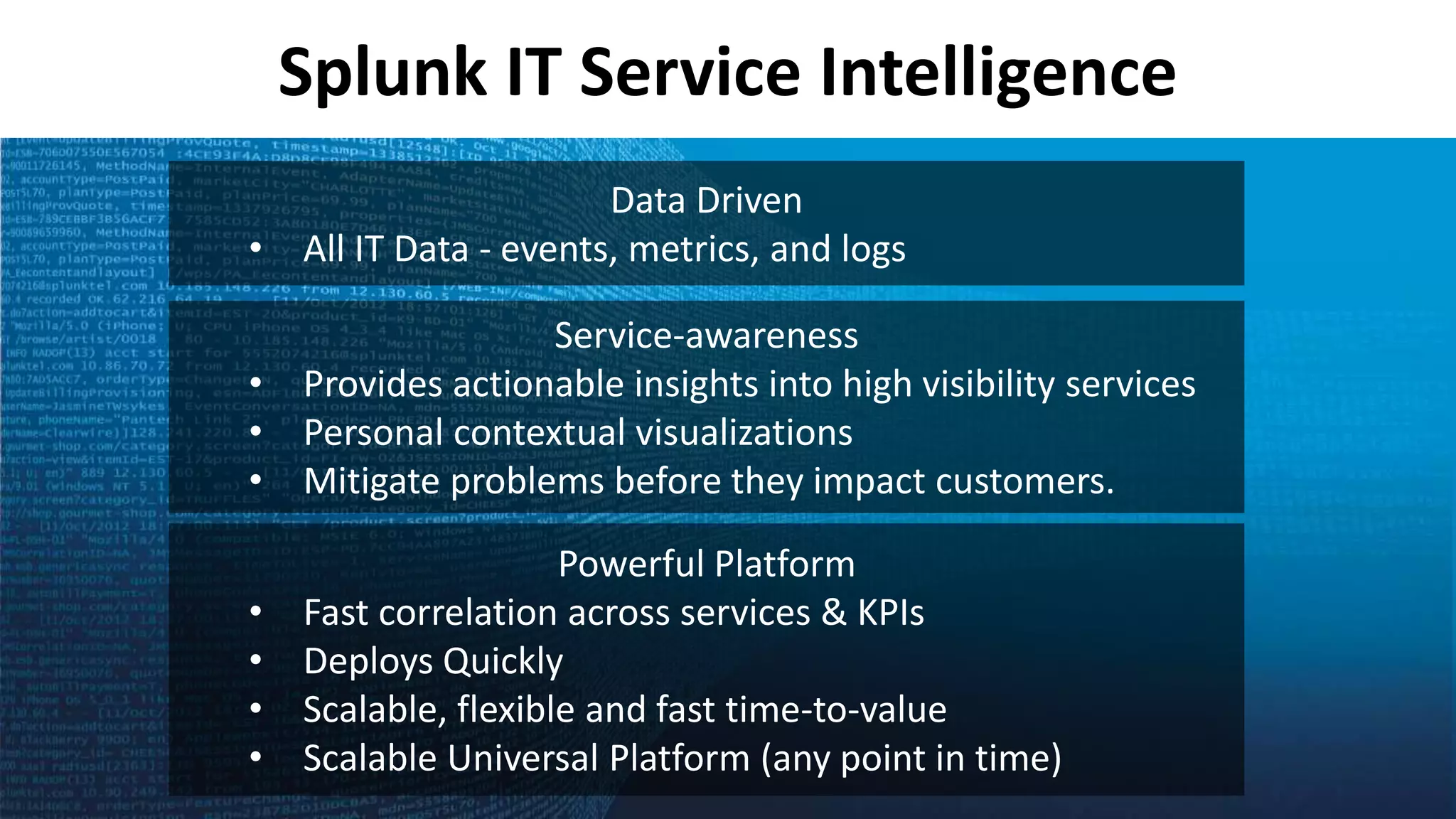 Splunk IT Service Intelligence | PPT