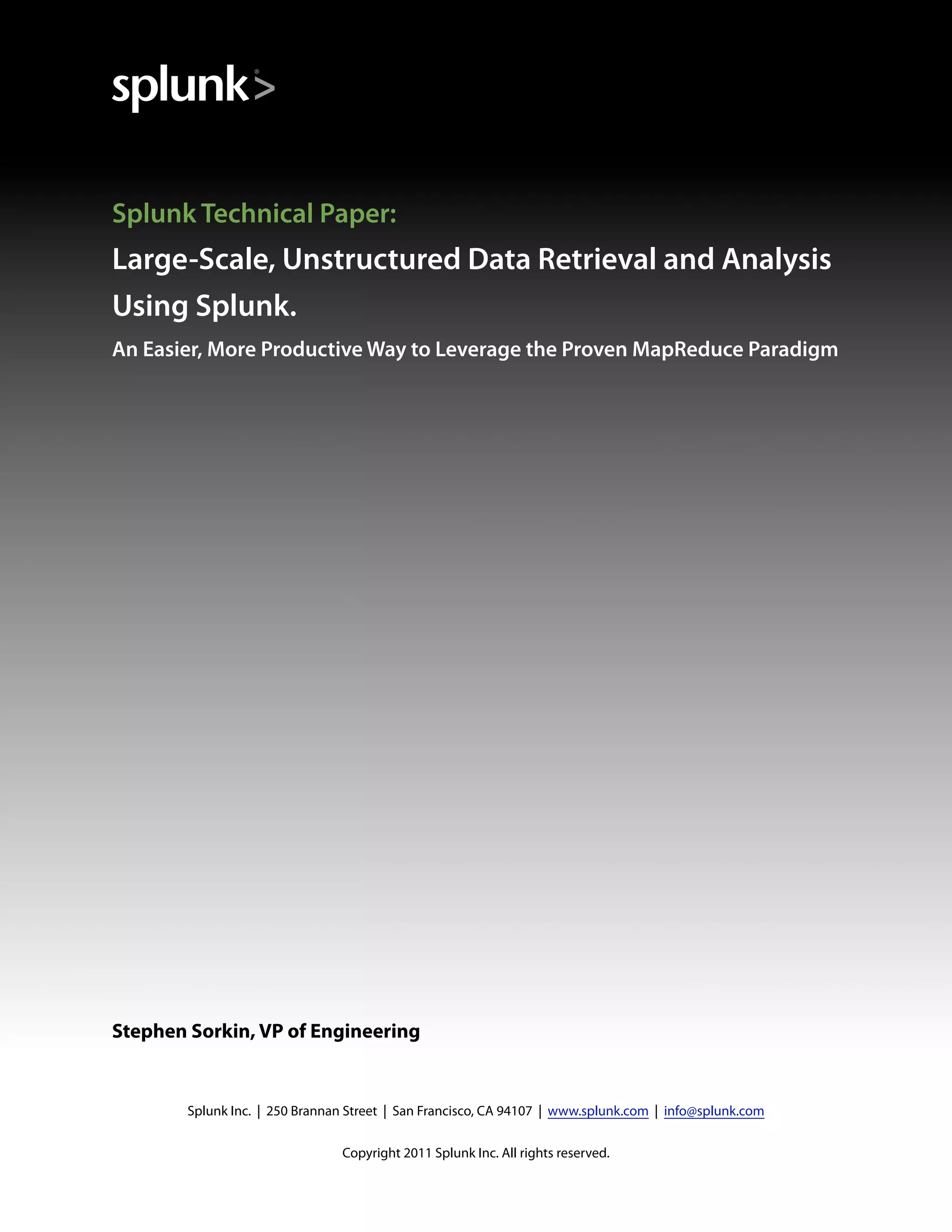 Splunk and map_reduce | PDF