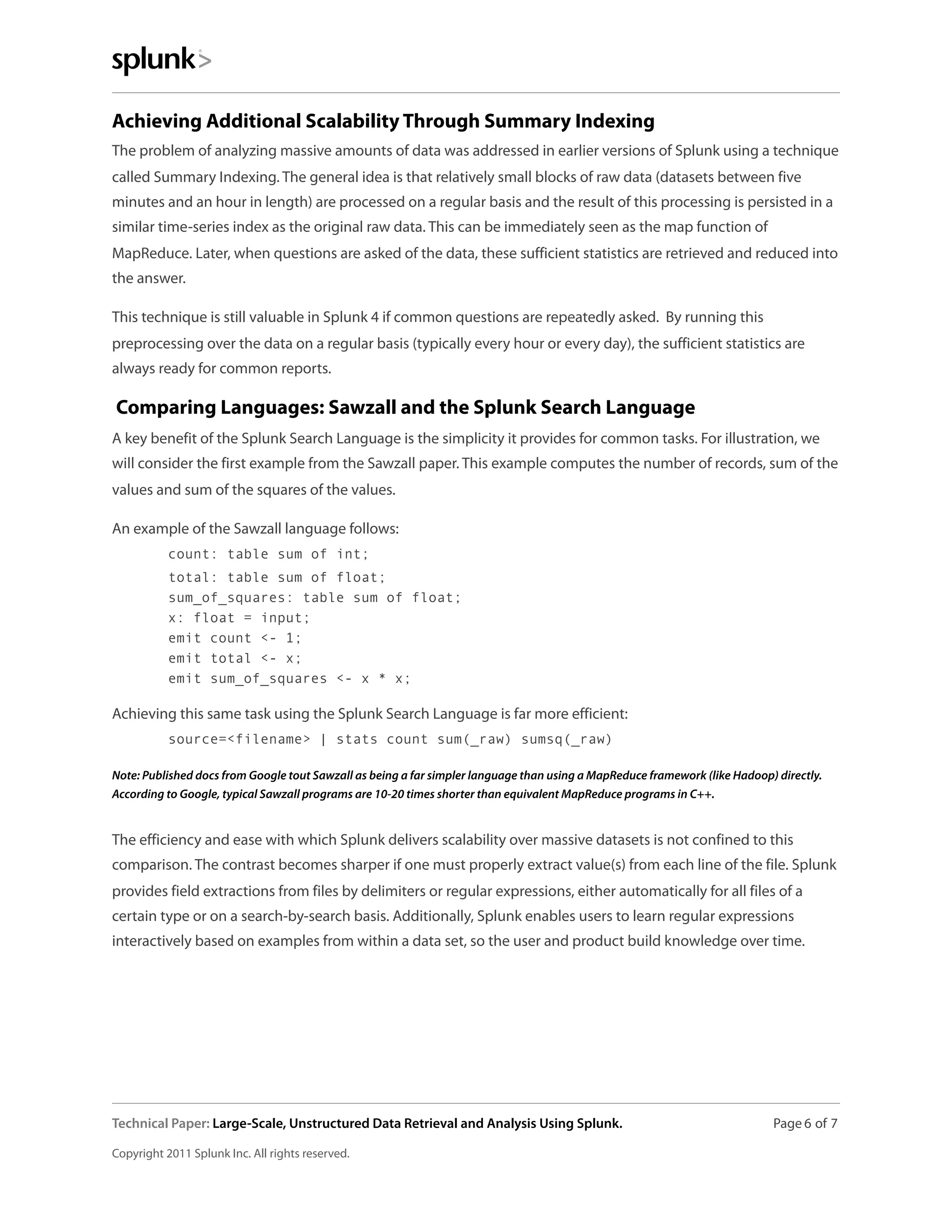Splunk and map_reduce | PDF