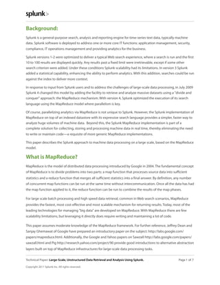Splunk and map_reduce | PDF