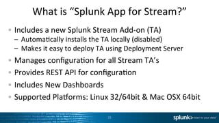 Splunk app for stream | PDF