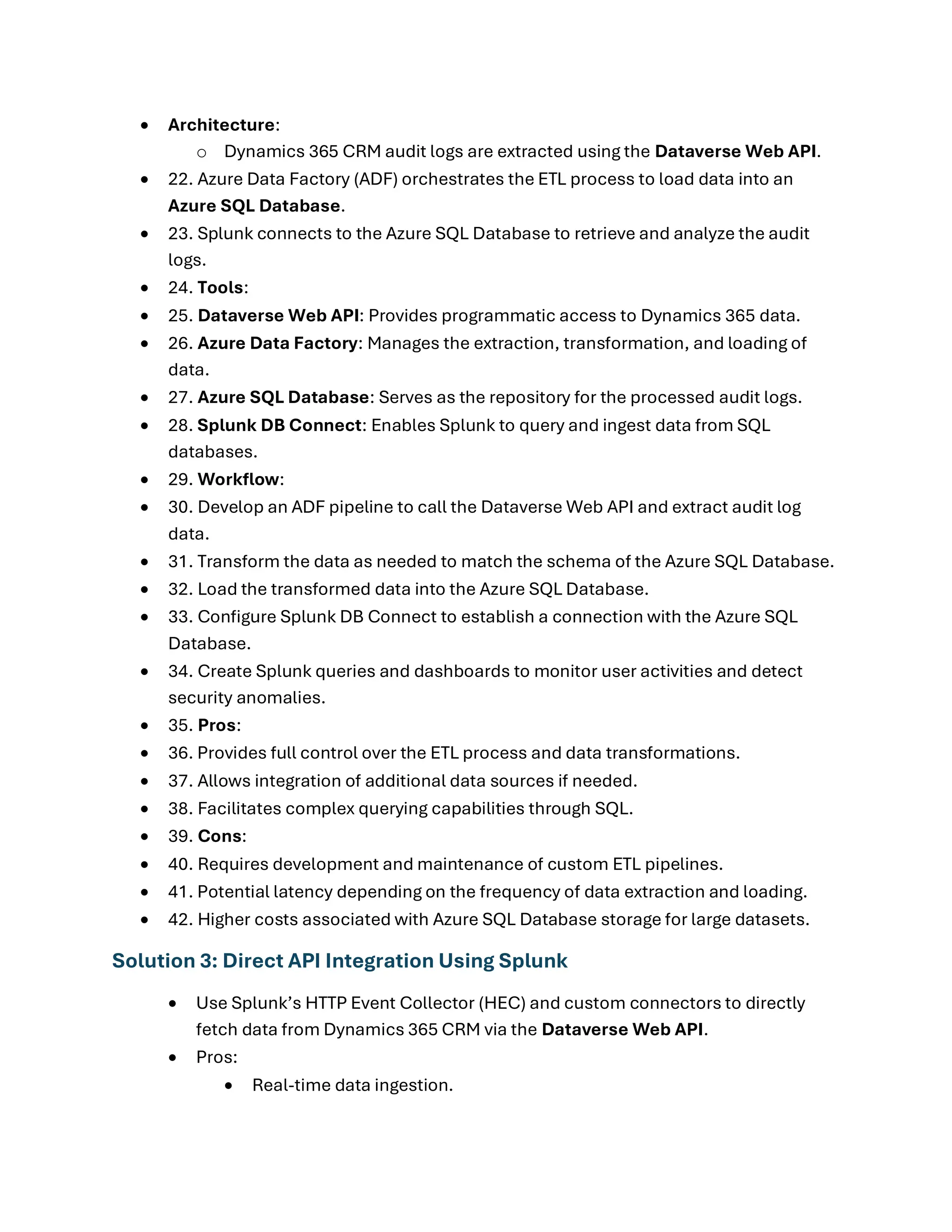 Splunk Approaches proposal with 1-3-1 approach | PDF