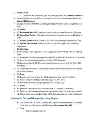 Splunk Approaches proposal with 1-3-1 approach | PDF