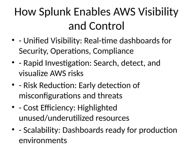 Splunk Presentation value internnational | PPT