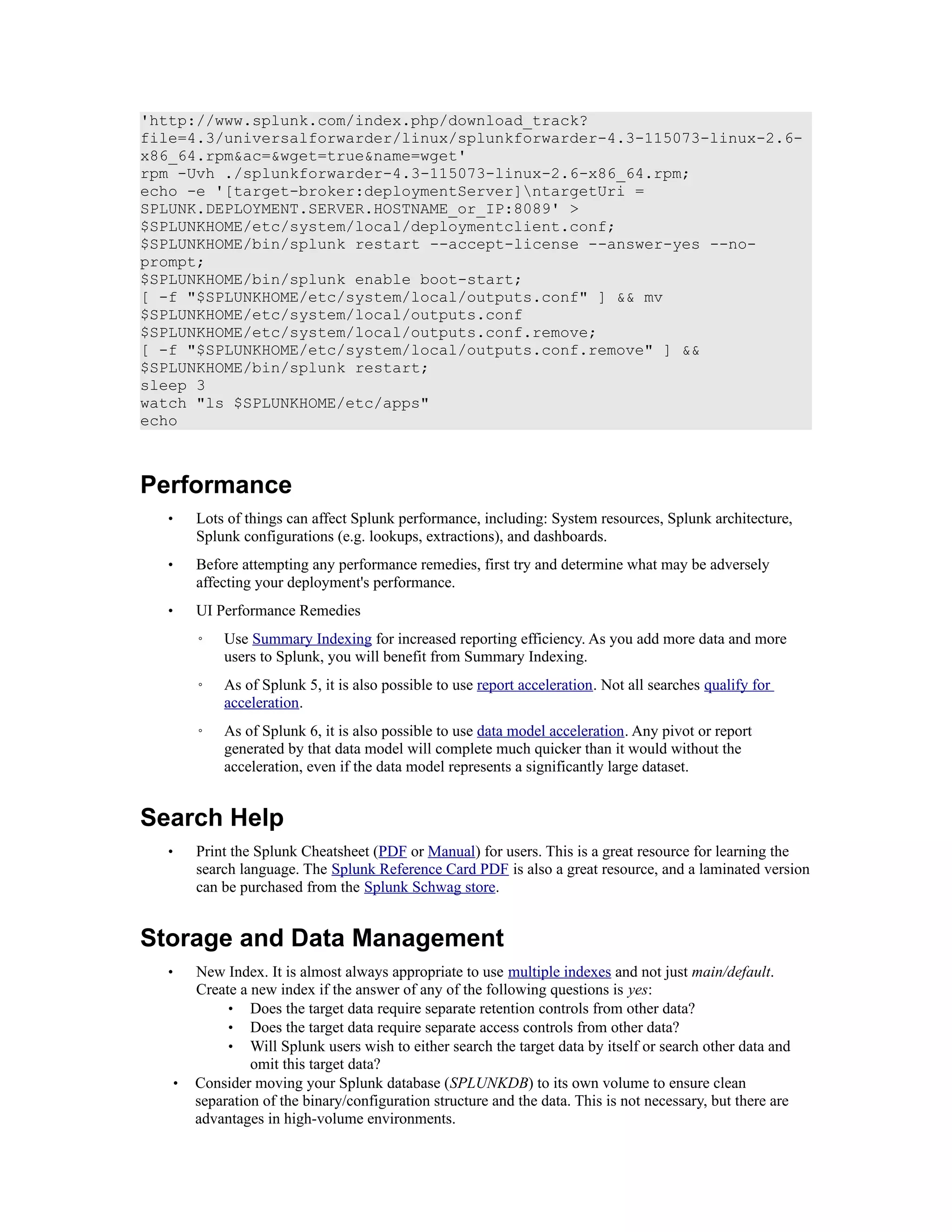Splunk best practices | PDF | Computer Software and Applications | Computing
