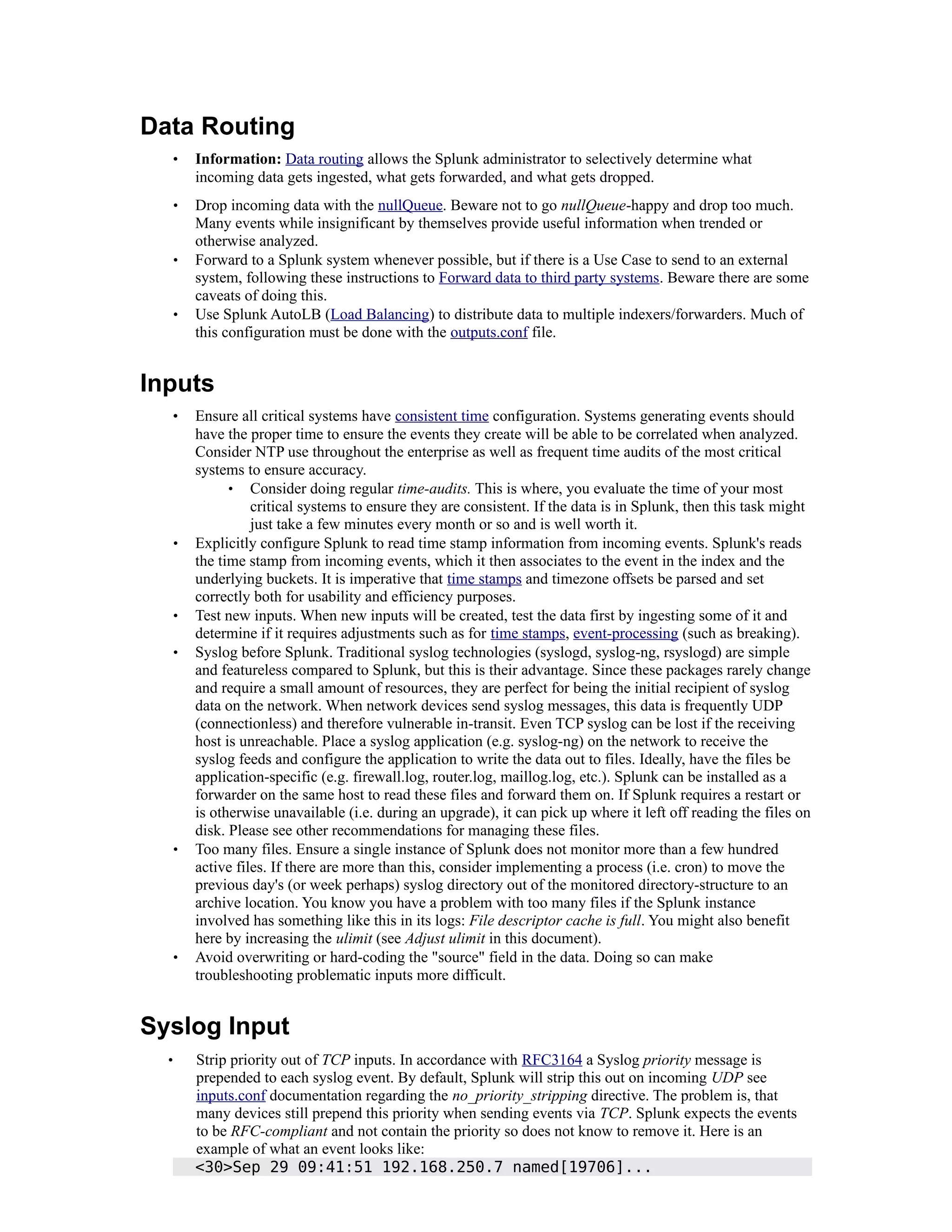 Splunk best practices | PDF | Computer Software and Applications | Computing