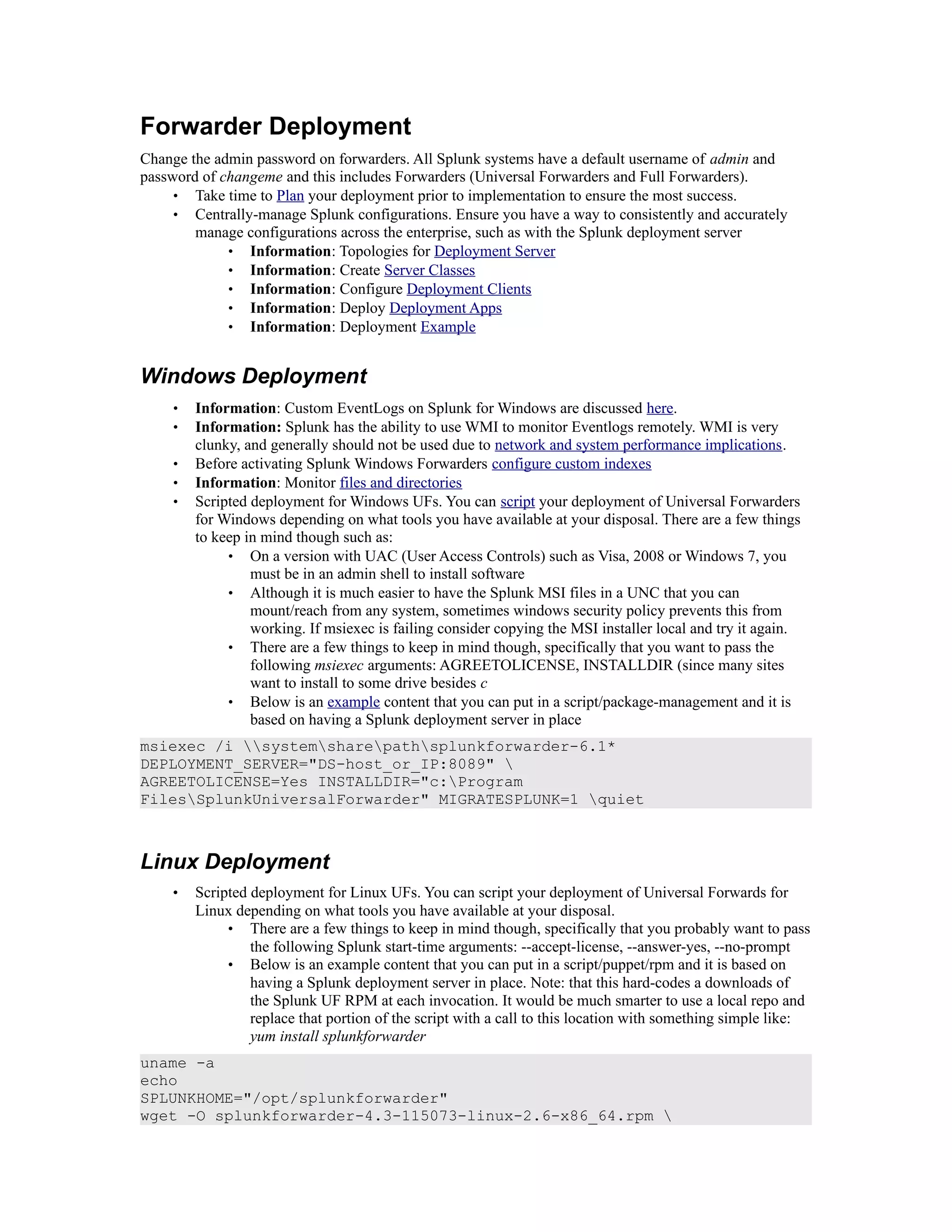 Splunk best practices | PDF | Computer Software and Applications | Computing