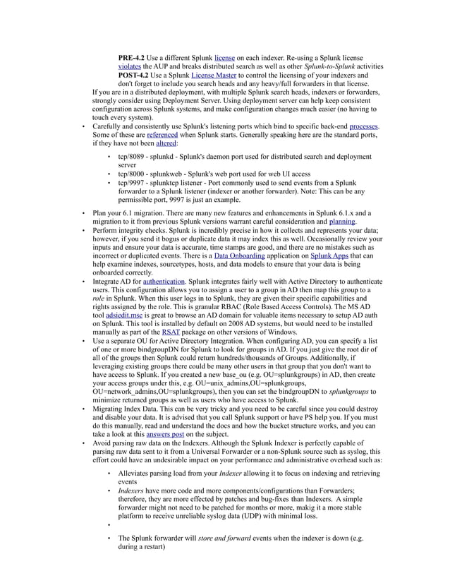 Splunk Best Practices Pdf Computer Software And Applications Computing