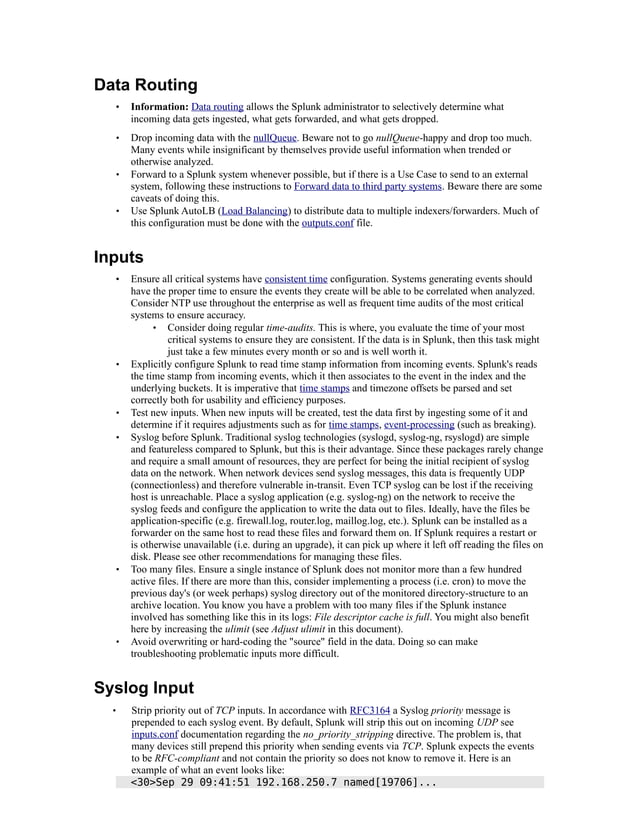 Splunk best practices | PDF | Computer Software and Applications | Computing