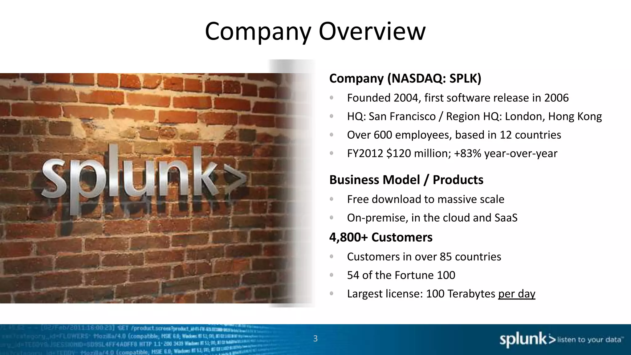 Splunk Overview | PPTX