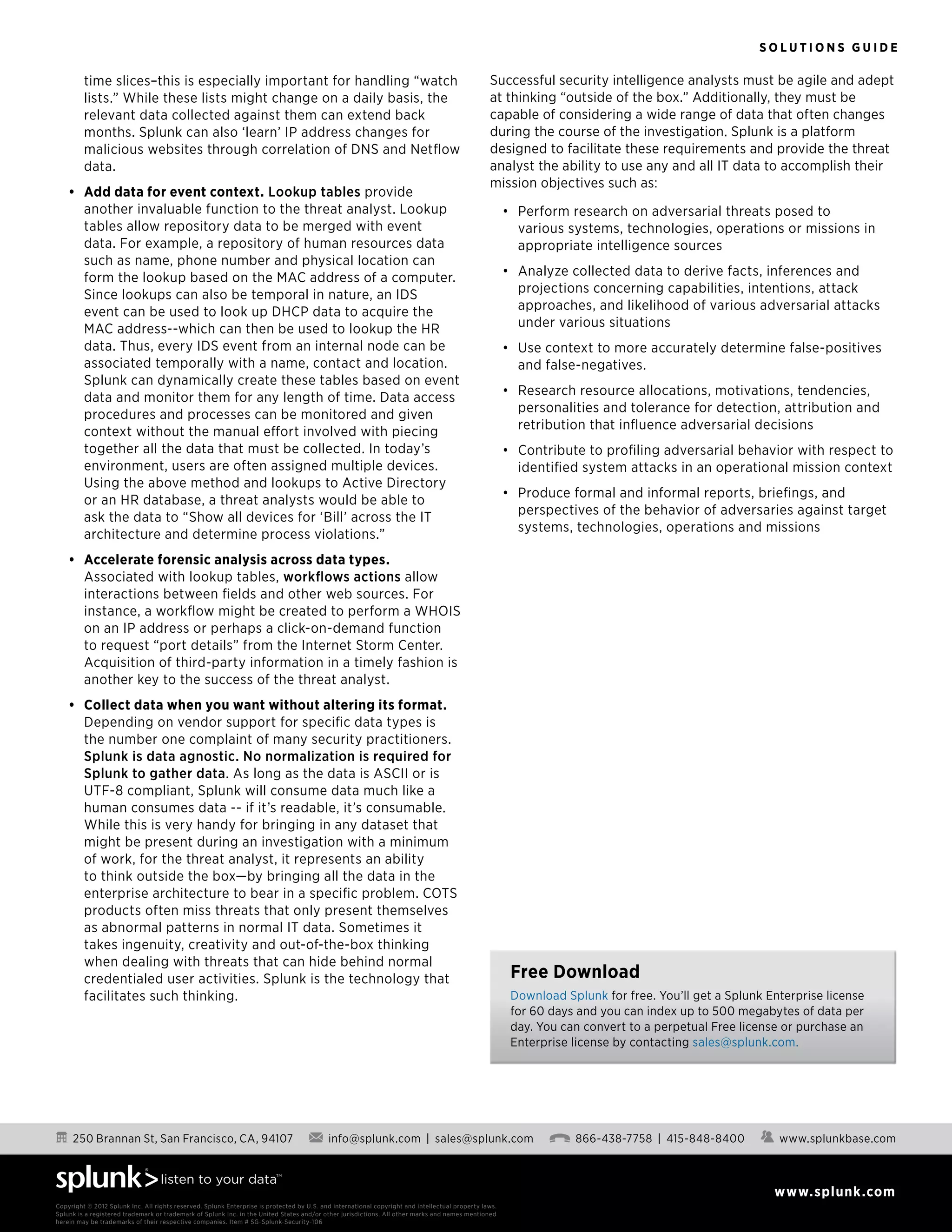 Splunk for cyber_threat | PPT | Free Download