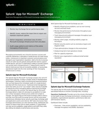 Splunk for exchange | PDF