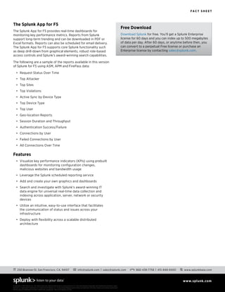 Splunk for f5 | PDF | Operating Systems | Computer Software and ...