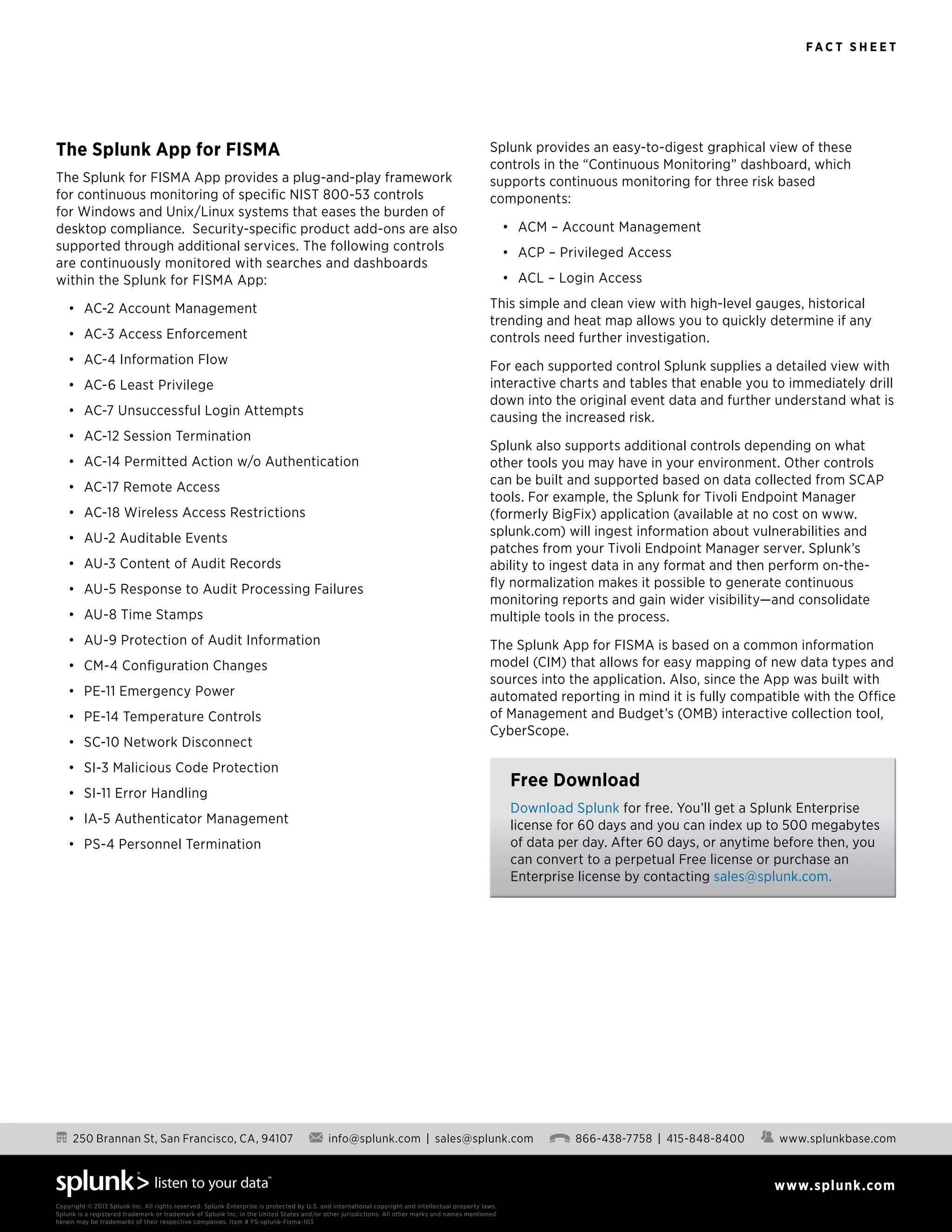 Splunk for fisma | PDF