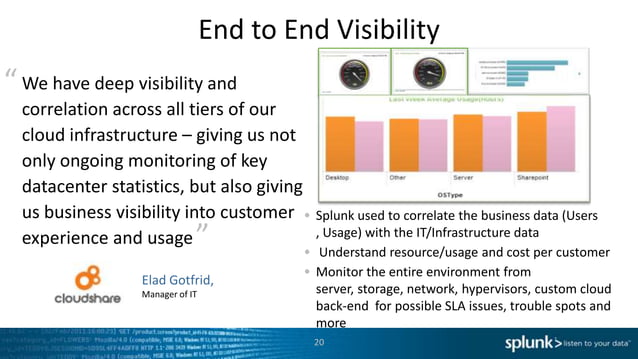 Splunk for vmware virtualization customer presentation | PPTX