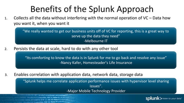 Splunk for vmware virtualization customer presentation | PPTX