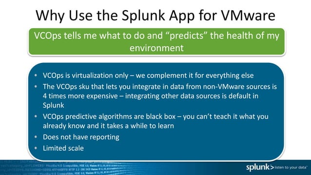 Splunk for vmware virtualization customer presentation | PPTX