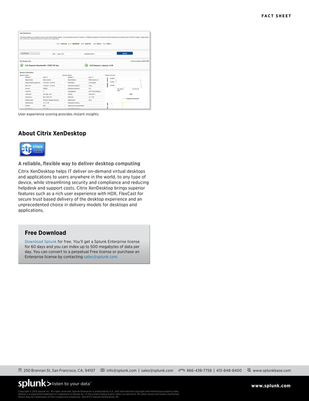 Splunk for xen_desktop | PDF