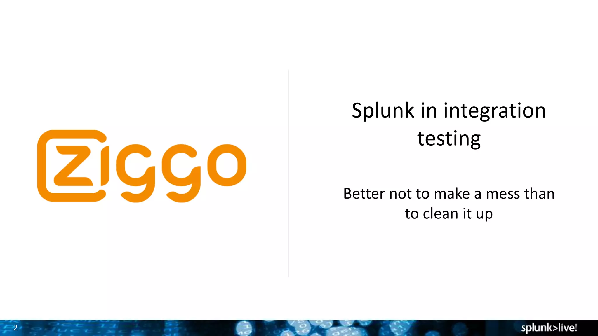 Splunk in integration testing | PPTX
